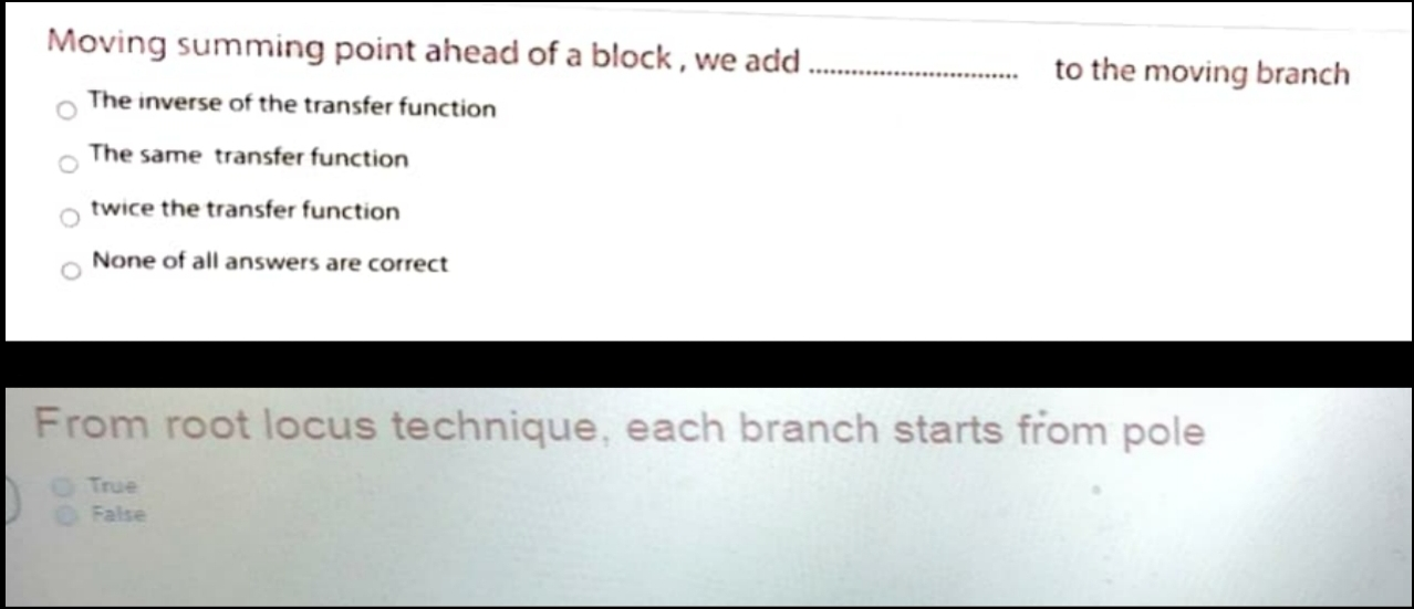 Solved Moving summing point ahead of a block, we add | Chegg.com