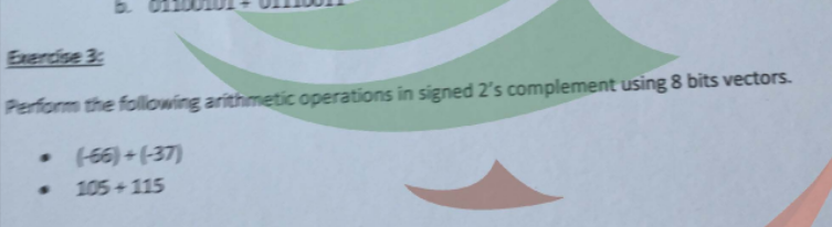 Solved Exercise 32 Ferform the following arithmetic | Chegg.com