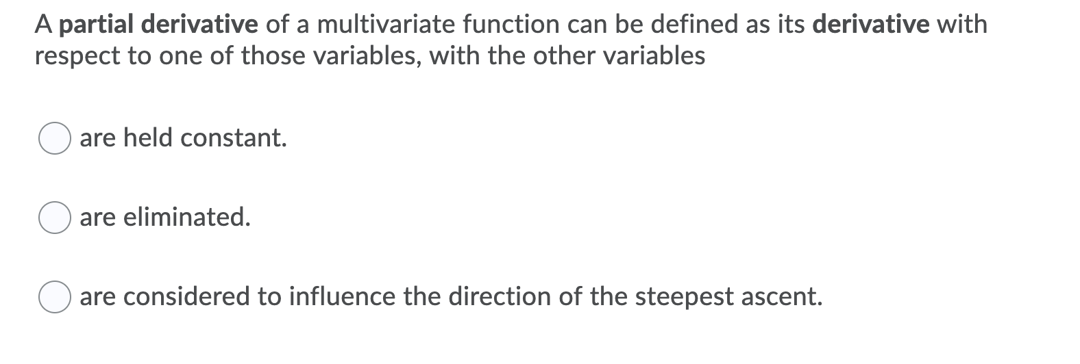 Solved A partial derivative of a multivariate function can | Chegg.com