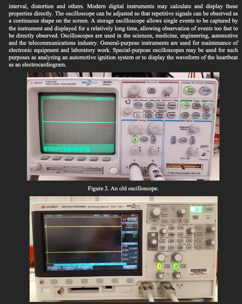Solved Lab 6. Oscilloscope and Applications 1. Introduction | Chegg.com