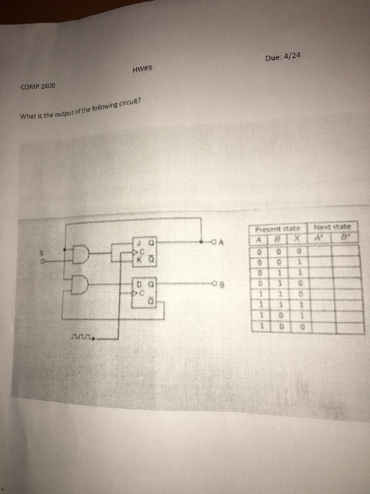 Solved What is the output of the following circuit? | Chegg.com