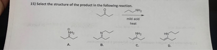 Solved 15) Select the structure of the product in the | Chegg.com