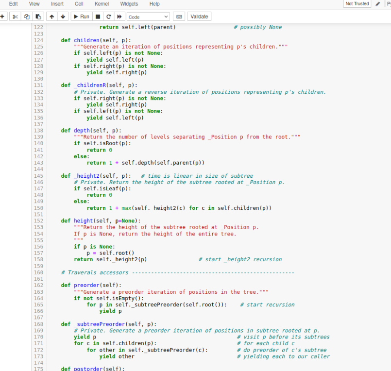 Logout Not Trusted Python 3 O jupyter BinTree | Chegg.com
