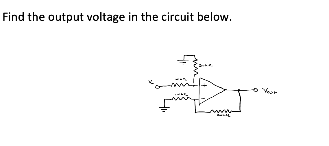 Solved Find the output voltage in the circuit below. | Chegg.com