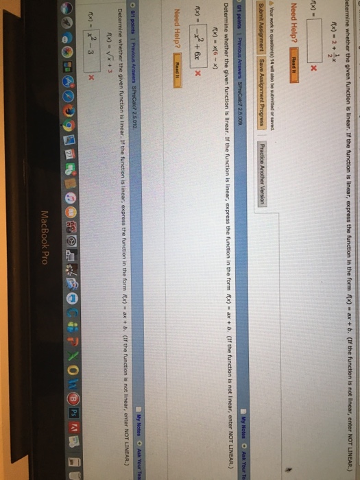 Solved Determine whether the given function is linear. If | Chegg.com