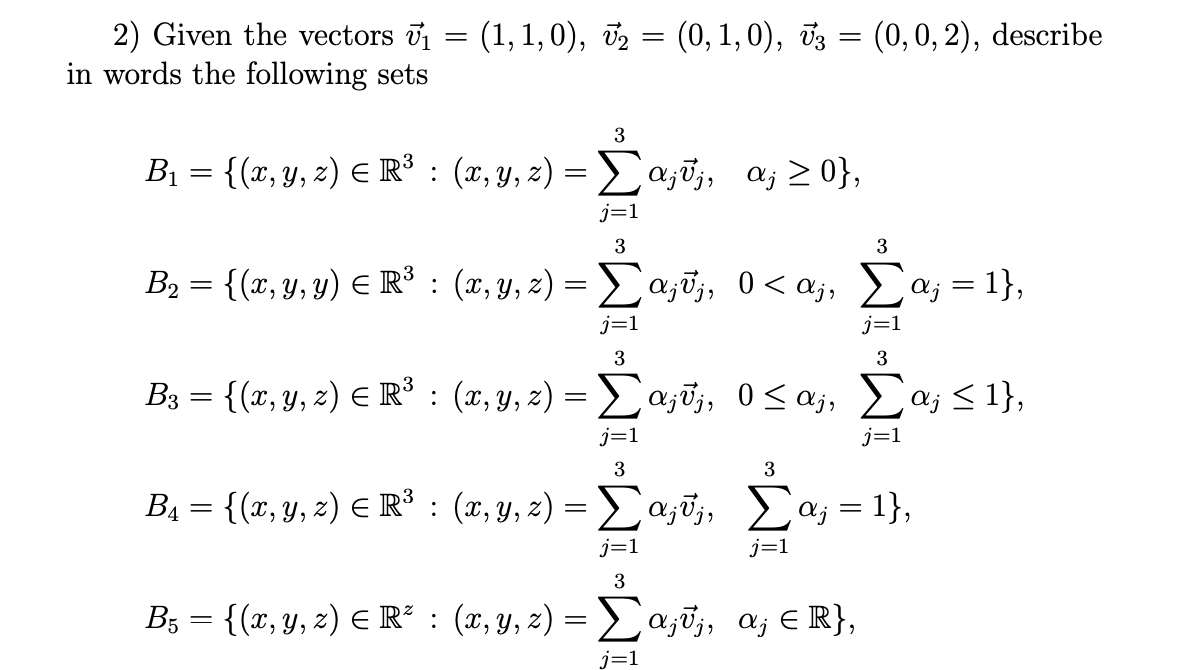 Solved - 2 2) Given the vectors Uι = (1, 1, 0), U2 = (0, 1, | Chegg.com