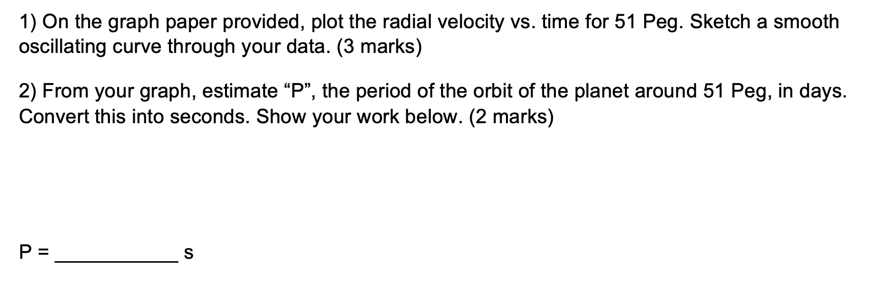 Solved 1) On the graph paper provided, plot the radial | Chegg.com
