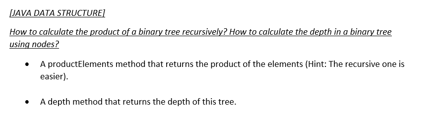 Solved [JAVA DATA STRUCTURE] How to calculate the product of | Chegg.com