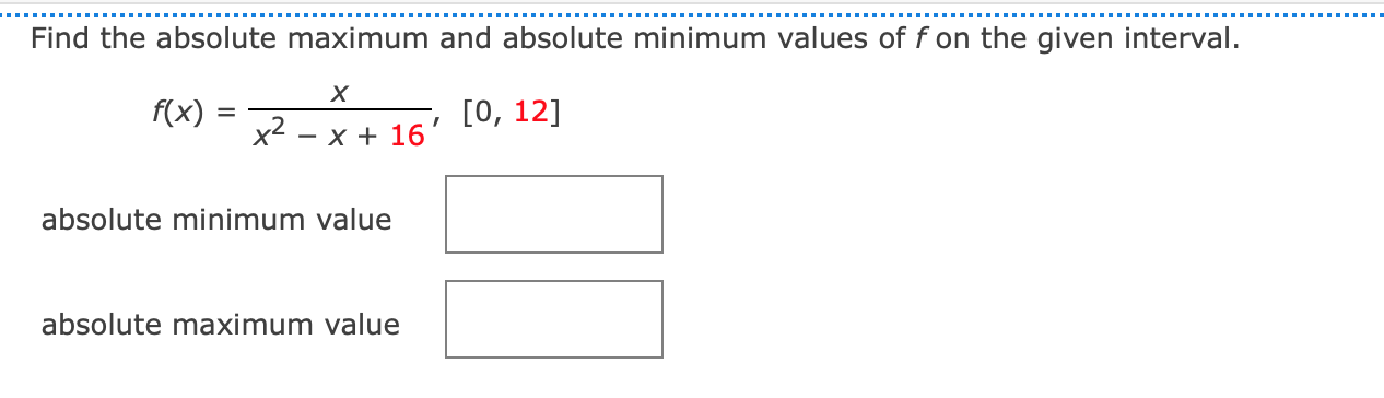 Find the absolute maximum and absolute minimum values | Chegg.com