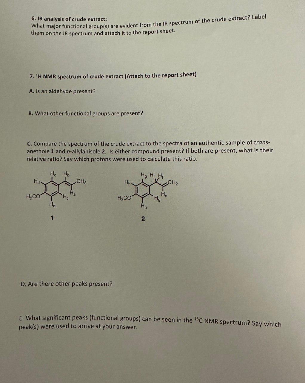Solved Solve the following questions using the HNMR and C13 | Chegg.com