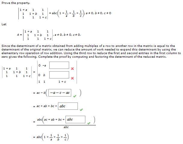Solved Prove the property. 1 + a 1 1 70-045-2)... 1 1 + b 1 | Chegg.com