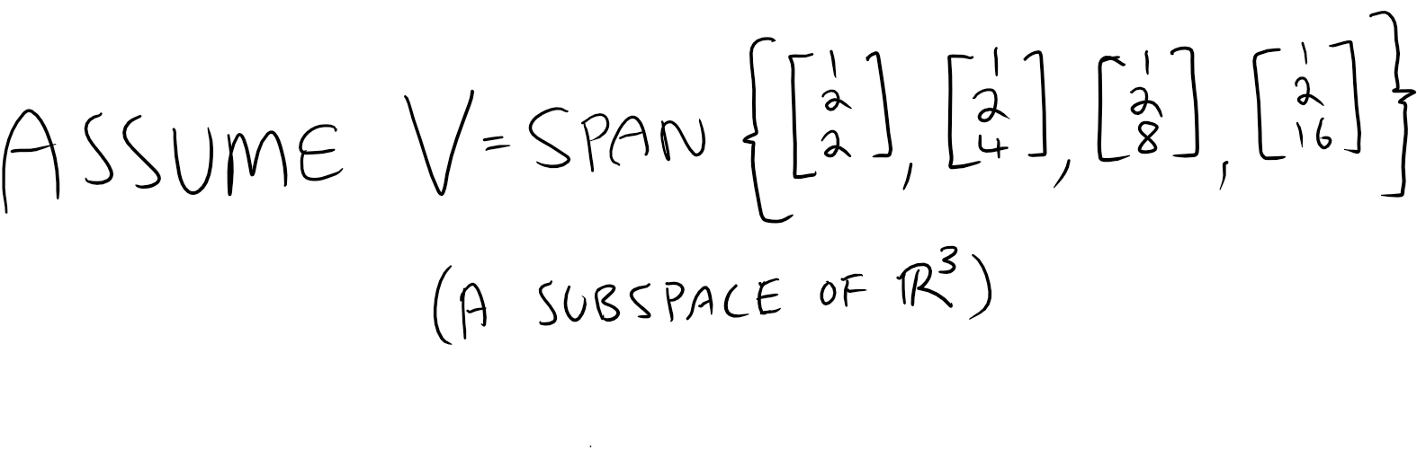 Solved V=SPAN⎩⎨⎧⎣⎡122⎦⎤,⎣⎡124⎦⎤ (A SUBSPACE OF R3 ) | Chegg.com