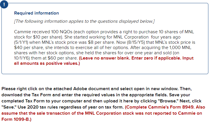 ! Required information [The following information | Chegg.com