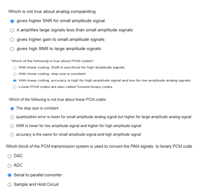 Solved Which is not true about analog companding gives | Chegg.com