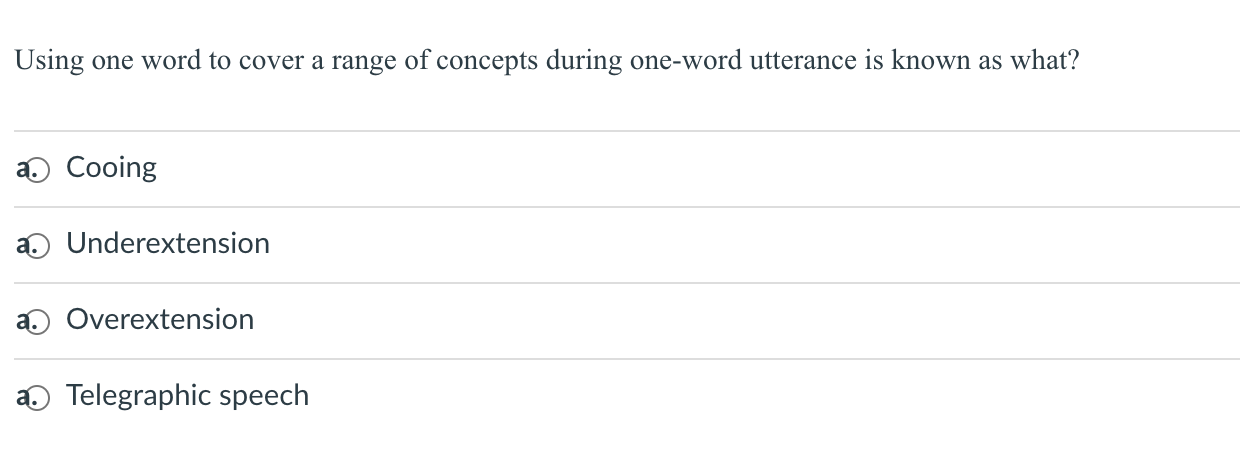 Solved Using one word to cover a range of concepts during | Chegg.com
