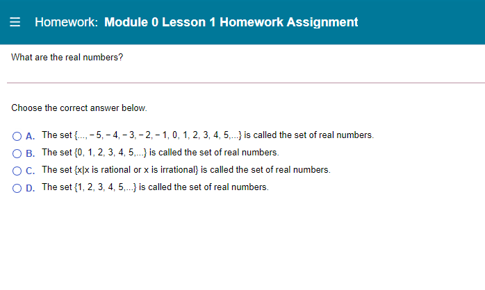 Solved = Homework: Module 0 Lesson 1 Homework Assignment | Chegg.com