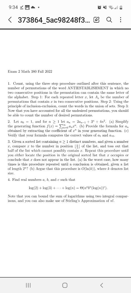 1. Count, using the three step procedure outlined | Chegg.com