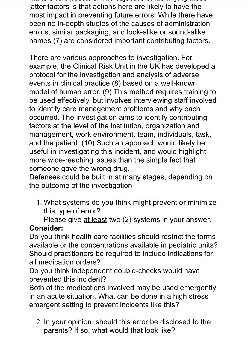 Solved Misread Label (AHRQ) [taken from Institute of | Chegg.com
