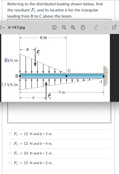 Solved Referring to the distributed loading shown below, | Chegg.com