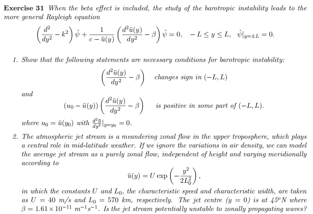 Solved Exercise 31 When the beta effect is included, the | Chegg.com