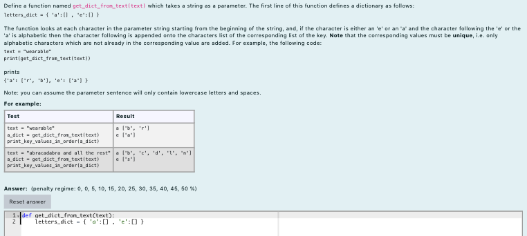 Solved Define a function named get_dict_from_text (text) | Chegg.com