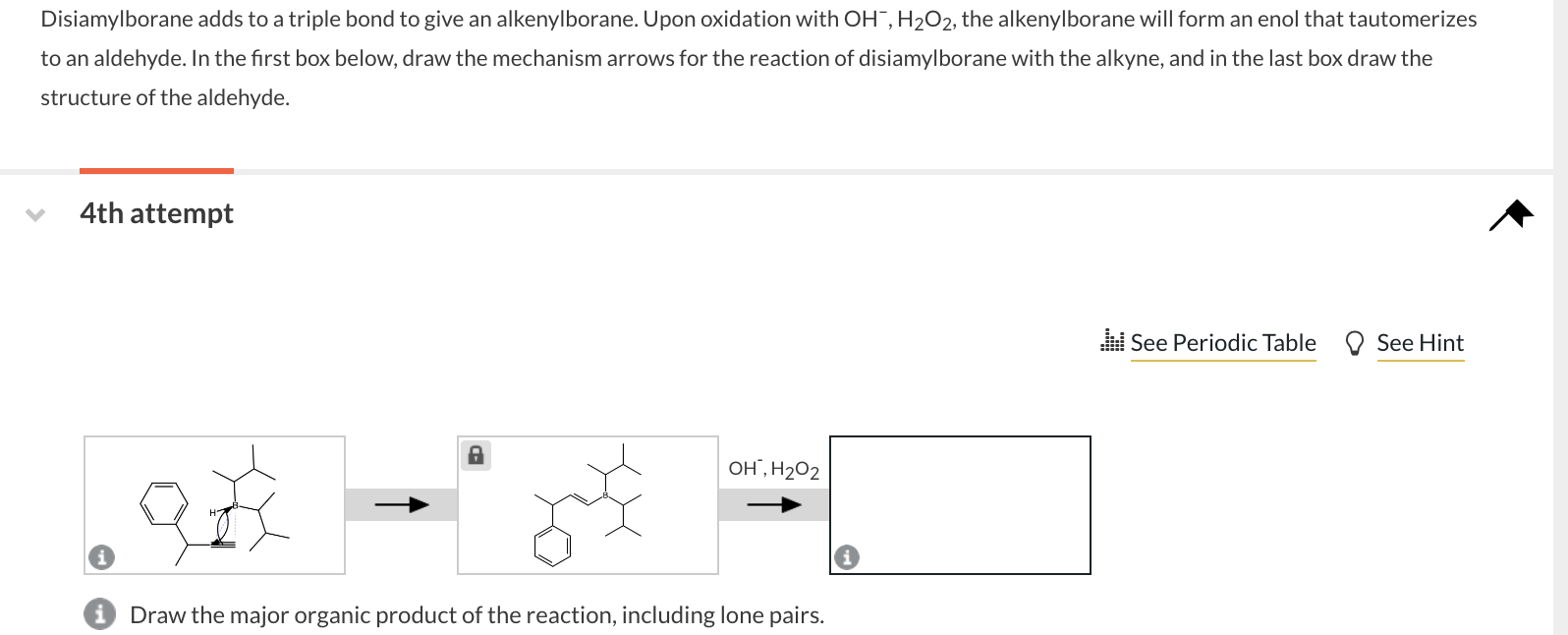 Solved Disiamylborane adds to a triple bond to give an | Chegg.com