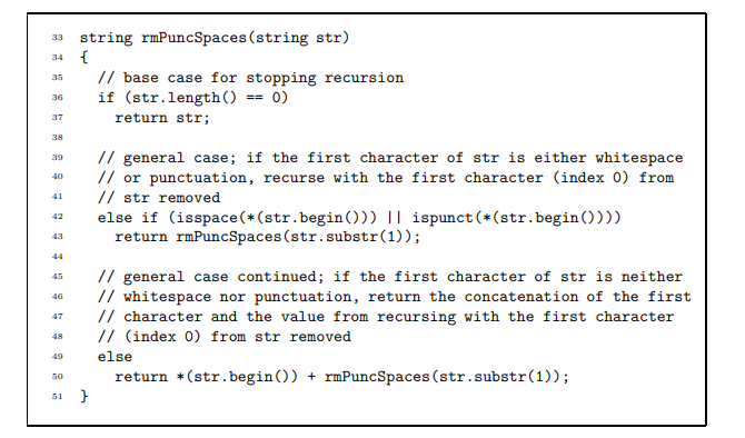 Solved Write a recursive boolean function that determines if | Chegg.com