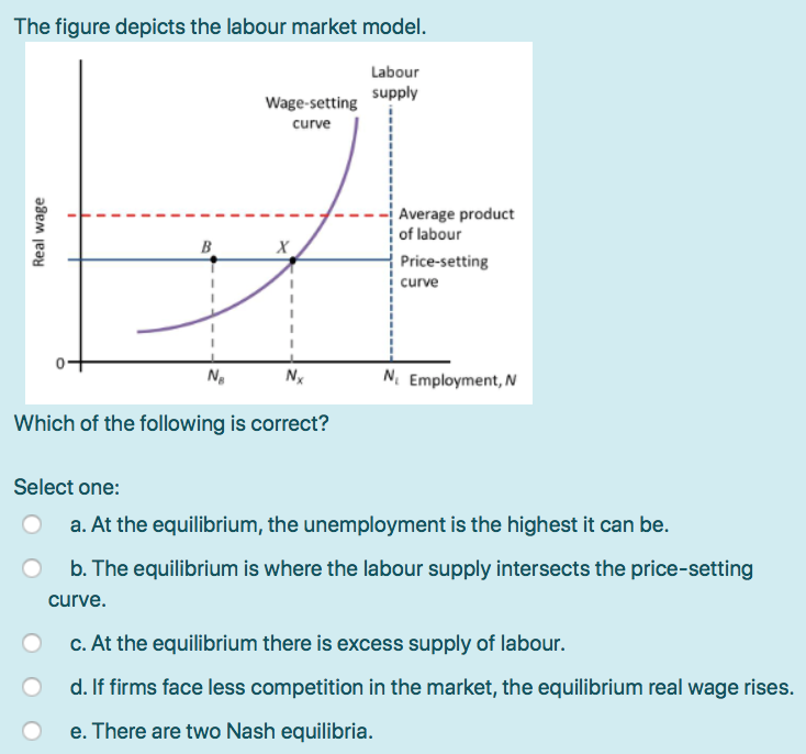Solved The figure depicts the labour market model. Labour | Chegg.com