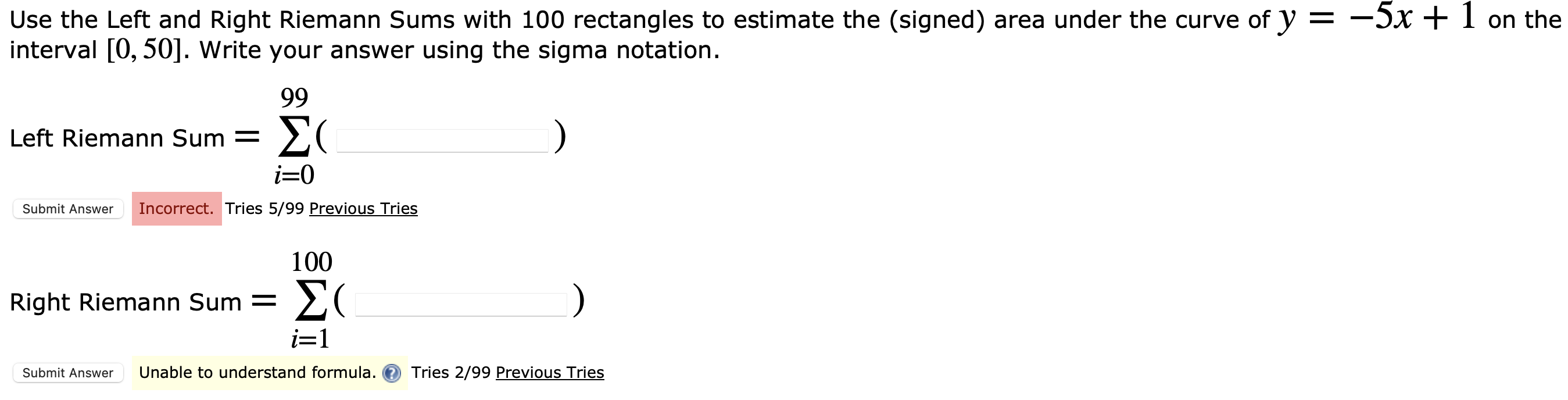 Solved Use the Left and Right Riemann Sums with 100 | Chegg.com