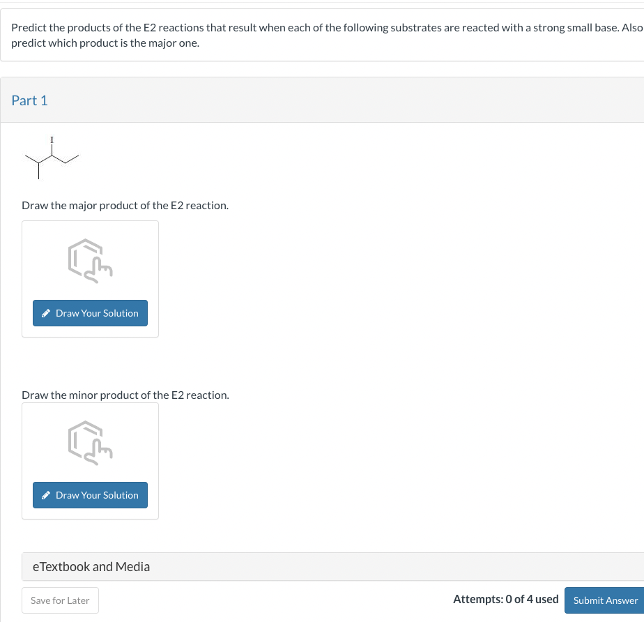 Solved Predict the products of the E2 reactions that result | Chegg.com