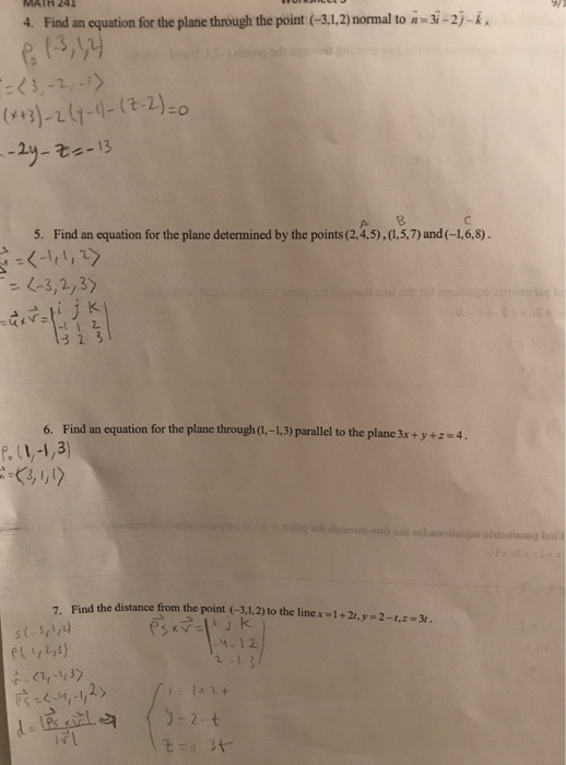 Solved Find parametric equations for the line passing | Chegg.com