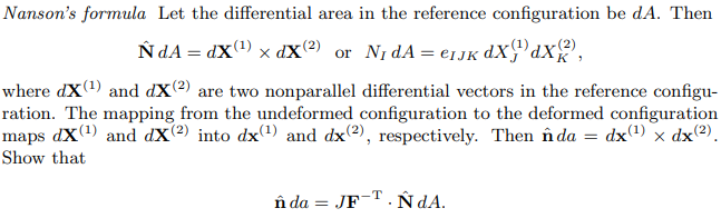 Solved N^dA=dX(1)×dX(2) or NIdA=eIJKdXJ(1)dXK(2), where | Chegg.com