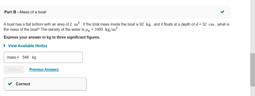 Solved Review Part A -Buoyancy and density Learning Goal: To | Chegg.com