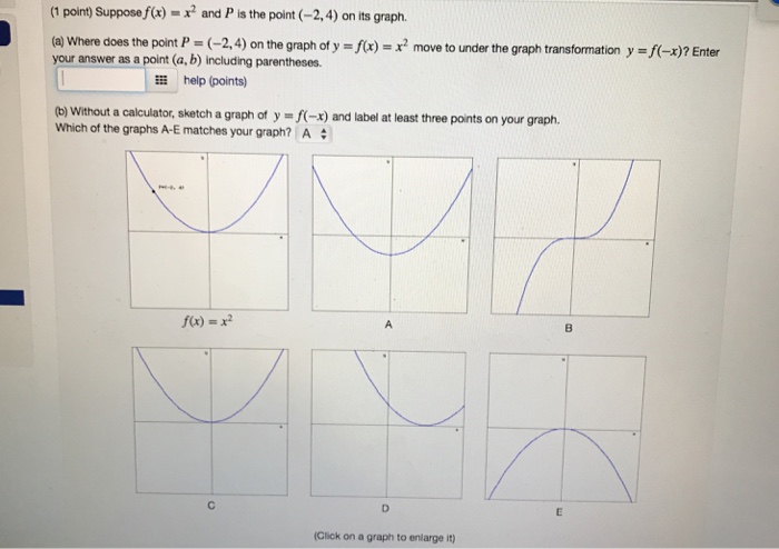 Solved (1 point) Suppose f(x) and P is the point (-2,4) on | Chegg.com Solved (1 point) Suppose f(x) and P is the point (-2,4) on | Chegg.com