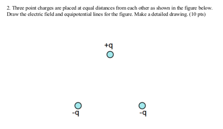 Solved 2. Three point charges are placed at equal distances | Chegg.com Solved 2. Three point charges are placed at equal distances | Chegg.com