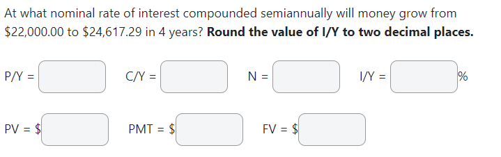 Solved At what nominal rate of interest compounded | Chegg.com