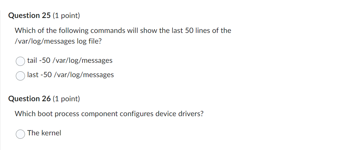 Solved Which command displays information about all loaded | Chegg.com