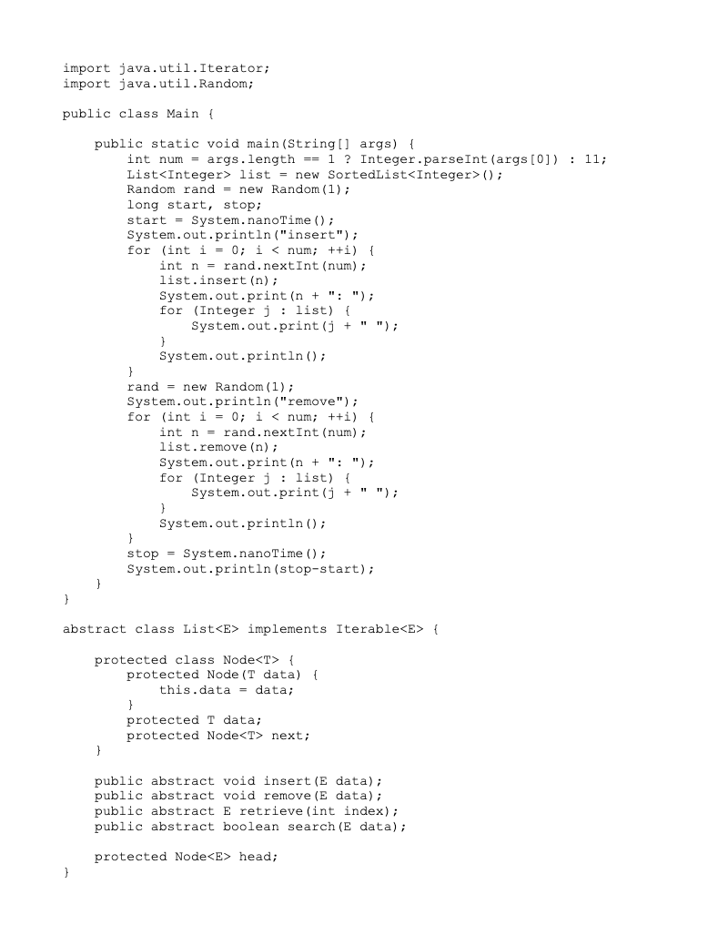 Solved The Sorted List ADT Implement the SortedList class. | Chegg.com Solved The Sorted List ADT Implement the SortedList class. | Chegg.com