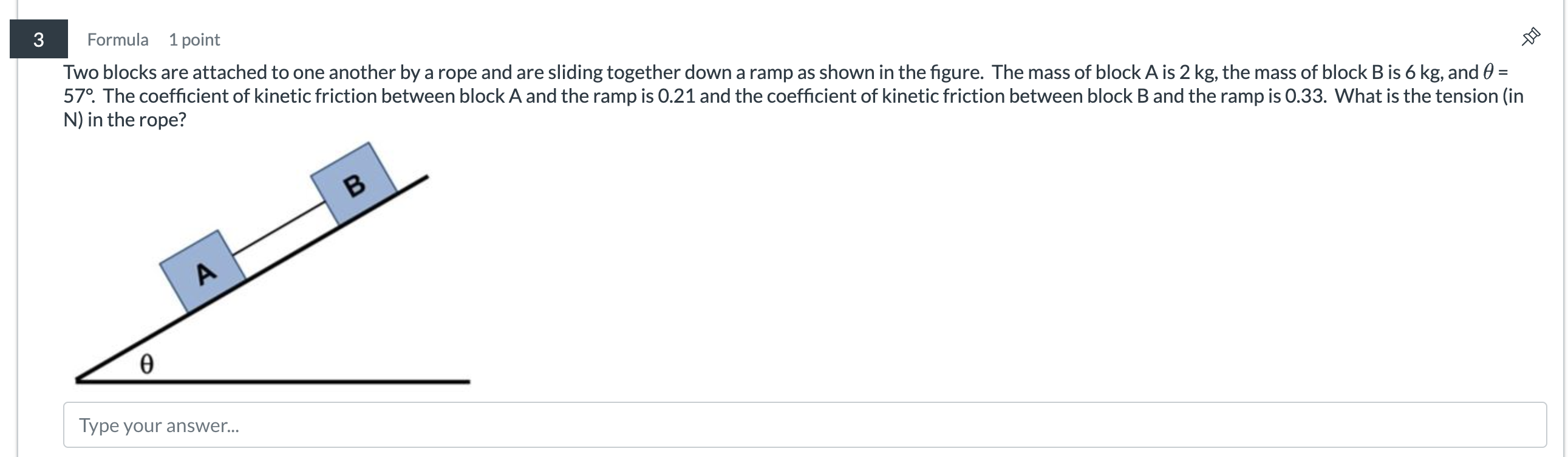 Solved Two blocks are attached to one another by a rope and | Chegg.com