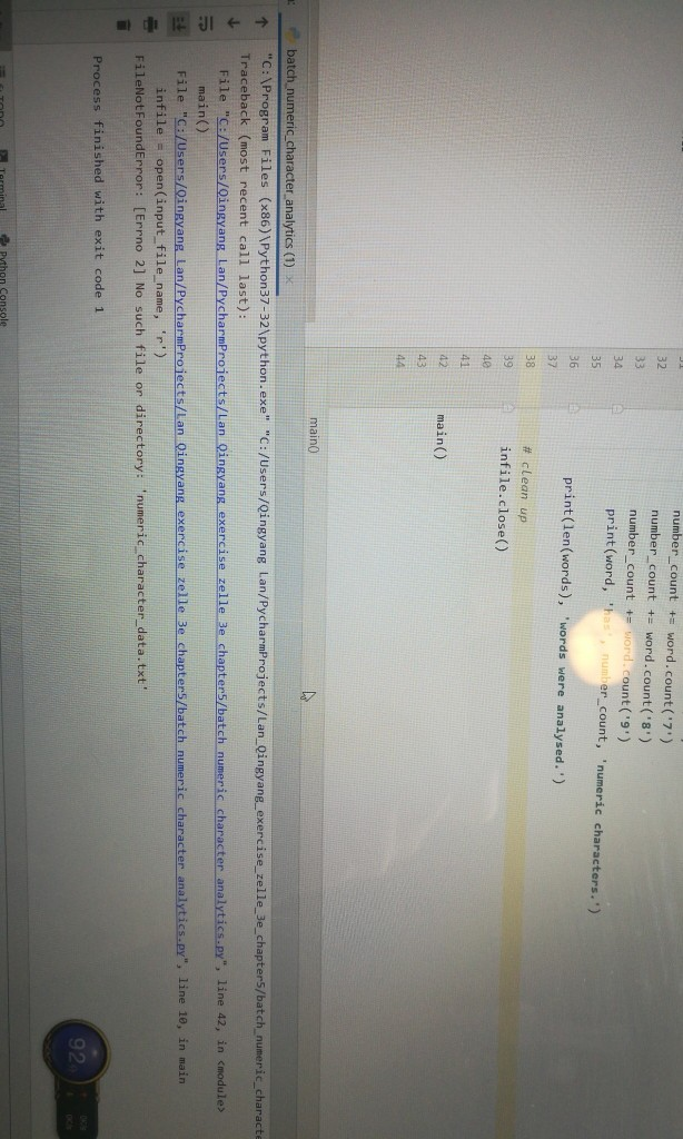 Solved Exercise 2 Create a program named batch_numeric | Chegg.com