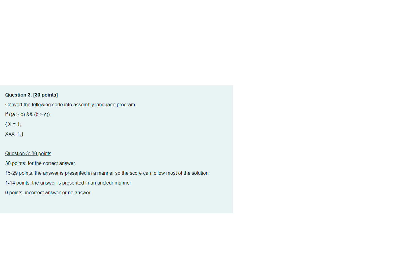Solved Question 3. [30 points] Convert the following code | Chegg.com