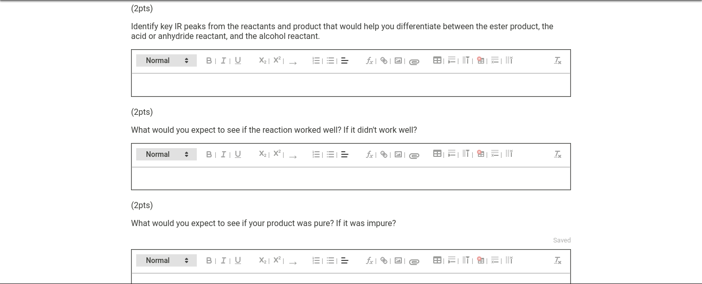 Report Table E.1: Synthesis of Esters Table view List | Chegg.com
