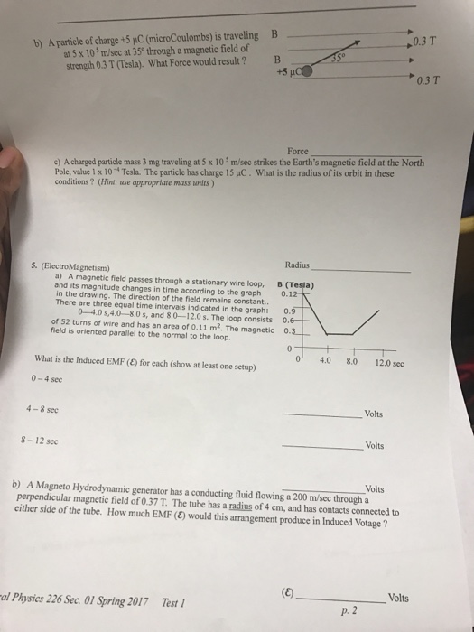 Solved A particle of charge +5 mu C (microCoulombs) is | Chegg.com