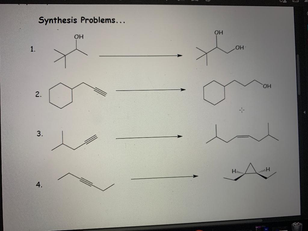 Solved Synthesis Problems... ОН ОН 1. ОН ОН 2. 3. Her... А. | Chegg.com