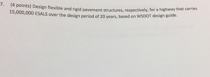 Solved (4 points) Design flexible and rigid pavement | Chegg.com