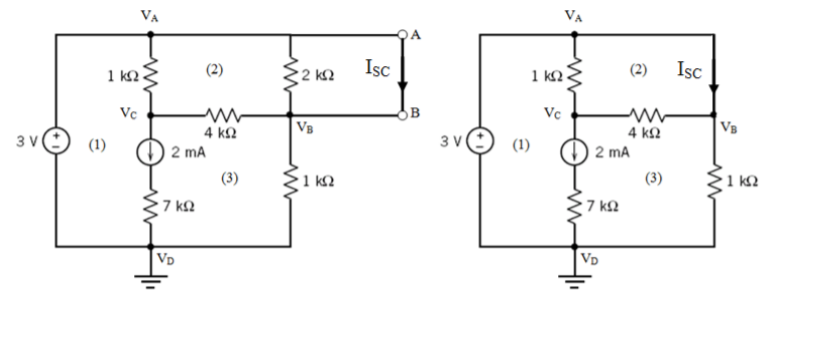 Solved a) We put a short circuit between terminals A and B | Chegg.com