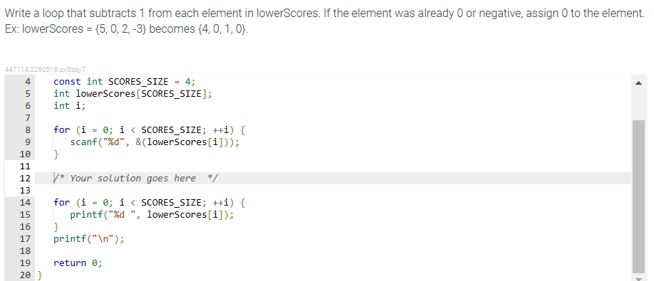 Solved Nrite a loop that subtracts 1 from each element in | Chegg.com Solved Nrite a loop that subtracts 1 from each element in | Chegg.com