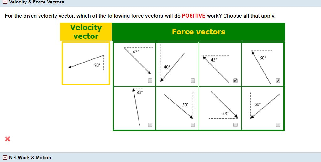 Solved Velocity & Force Vectors For the given velocity | Chegg.com