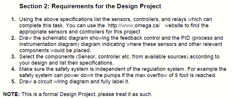 Solved Section 1: Design Problem • Design a process to | Chegg.com
