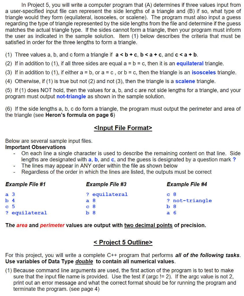 Solved In Project 5, you will write a computer program that | Chegg.com